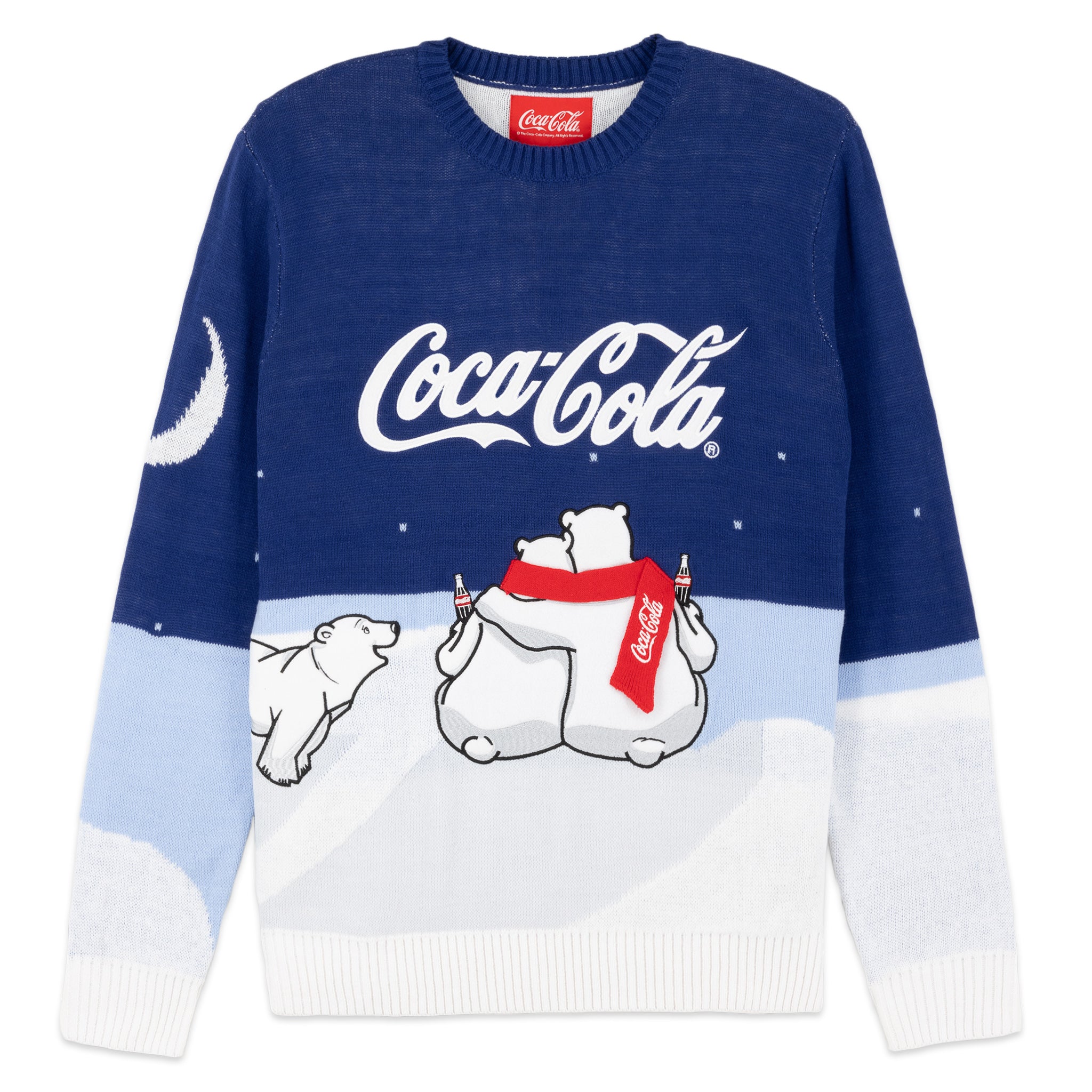Coca-Cola Polar Bear Family - Officially Licensed Unisex Christmas Swe ...